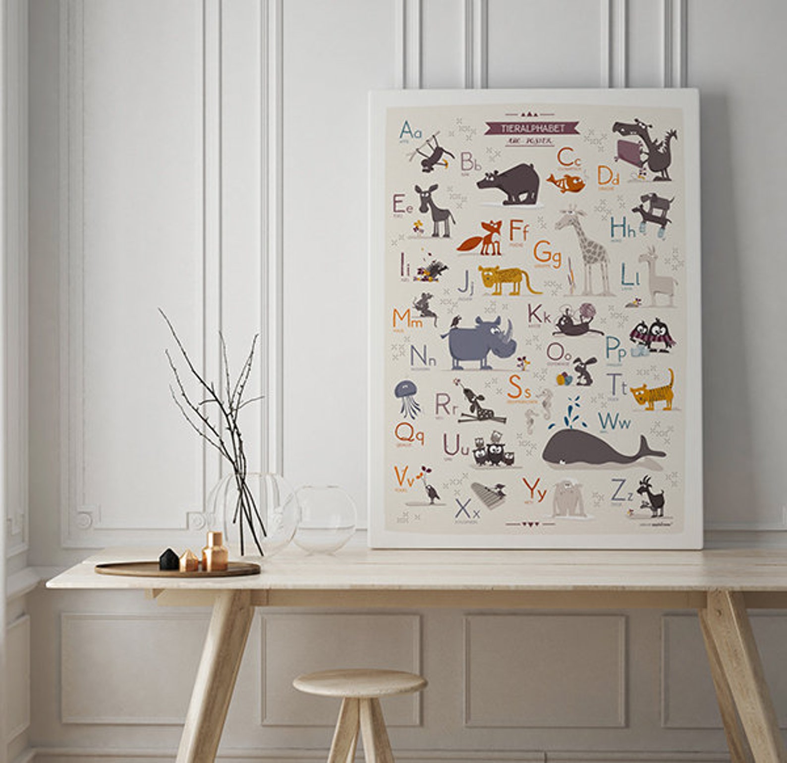 ABC Animal Poster | Etsy