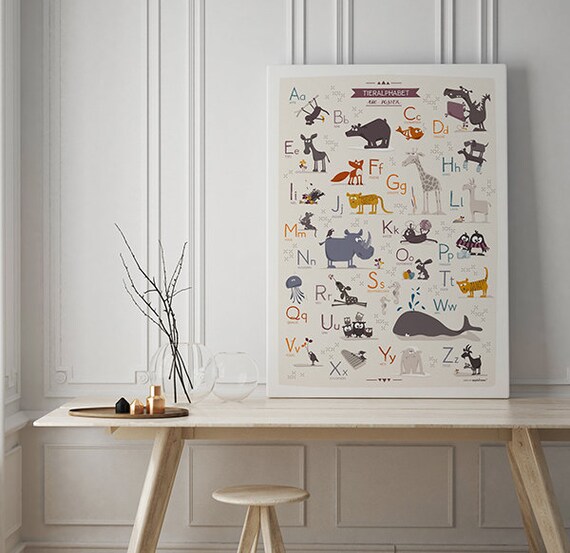 ABC Animal Poster | Etsy