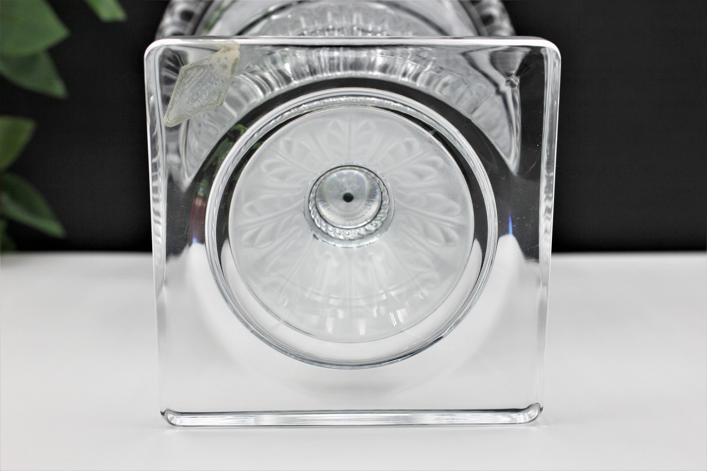 RARE Athena Crystal Vase by Shannon, Godinger Footed Pedestal Etched ...