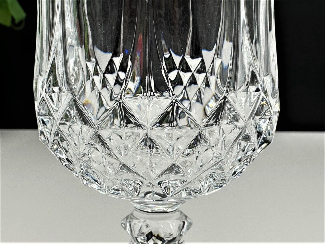 6 1/2 Cristal D'arques Longchamp Crystal Wine Glasses 6 Oz, Durand of ...