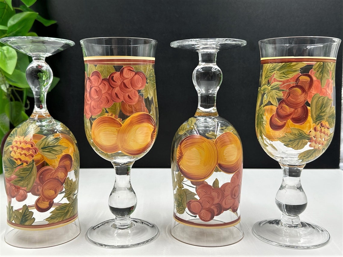 12 Oz Cristalleria Fratelli Fumo Crystal Wine Water Mimosa Glasses, 8 ...