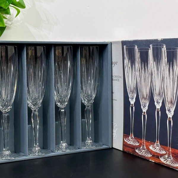 Crystal D’arques Champagne Flutes - Etsy