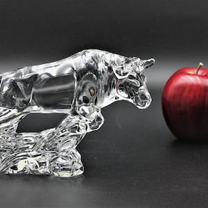 Crystal Bull Figurine Wonders of the Wild by Princess House, Vintage 24 ...