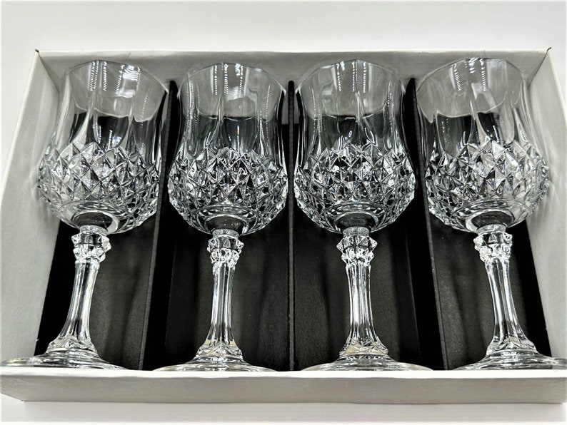 6 1/2 Cristal D'arques Longchamp Crystal Wine Glasses 6 Oz, Durand of ...