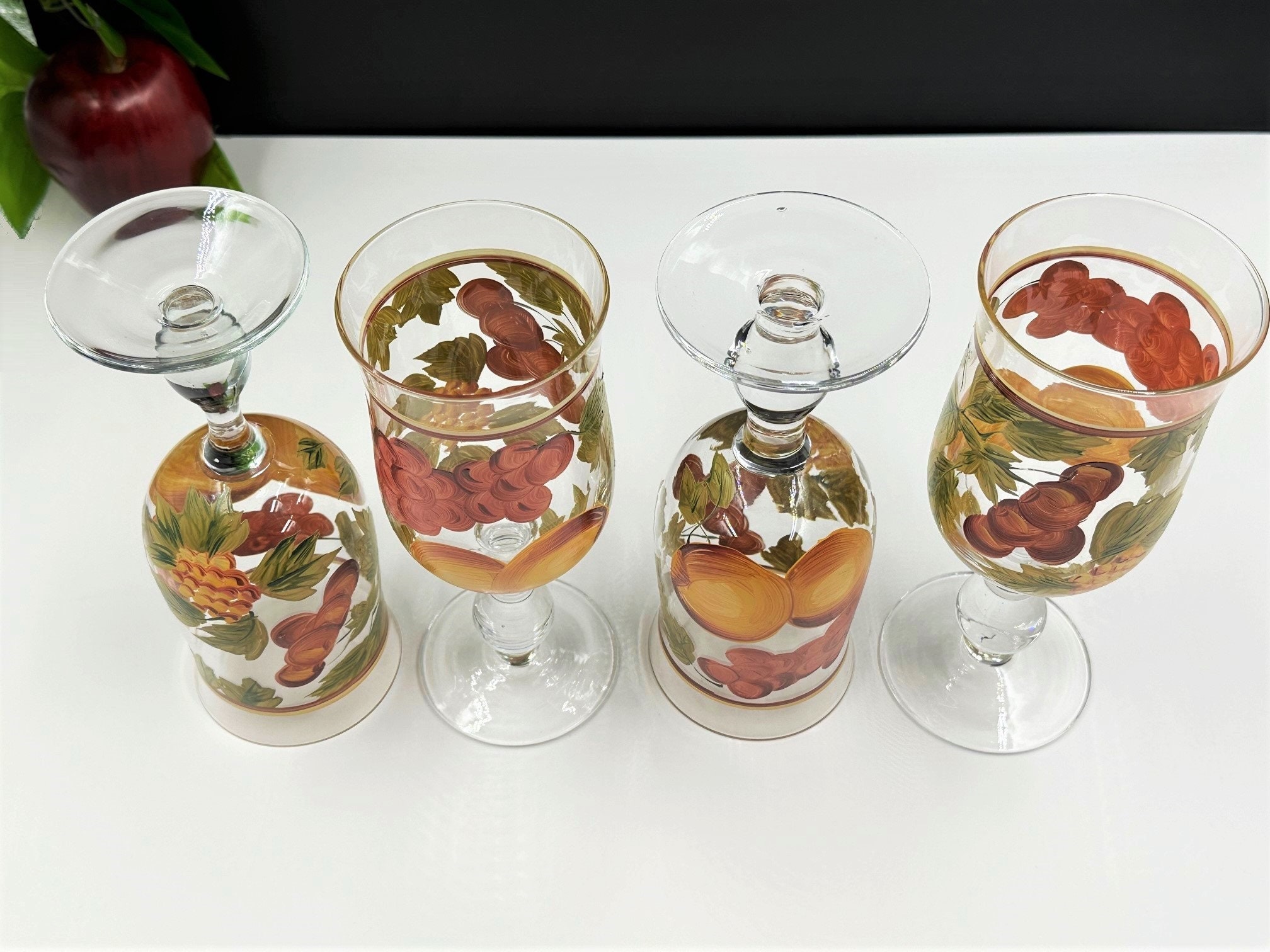 12 Oz Cristalleria Fratelli Fumo Crystal Wine Water Mimosa Glasses, 8 ...