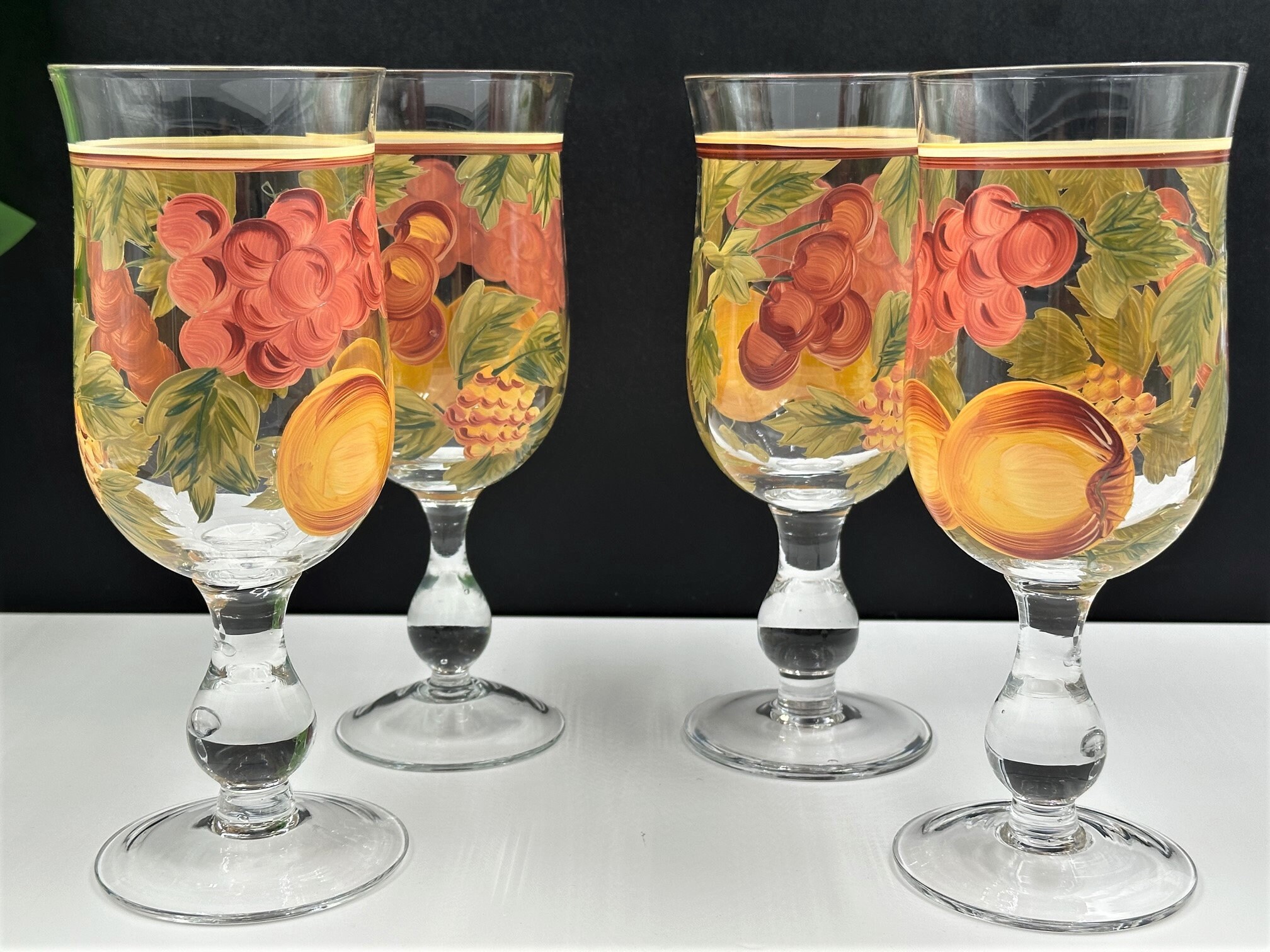 12 Oz Cristalleria Fratelli Fumo Crystal Wine Water Mimosa Glasses, 8 ...