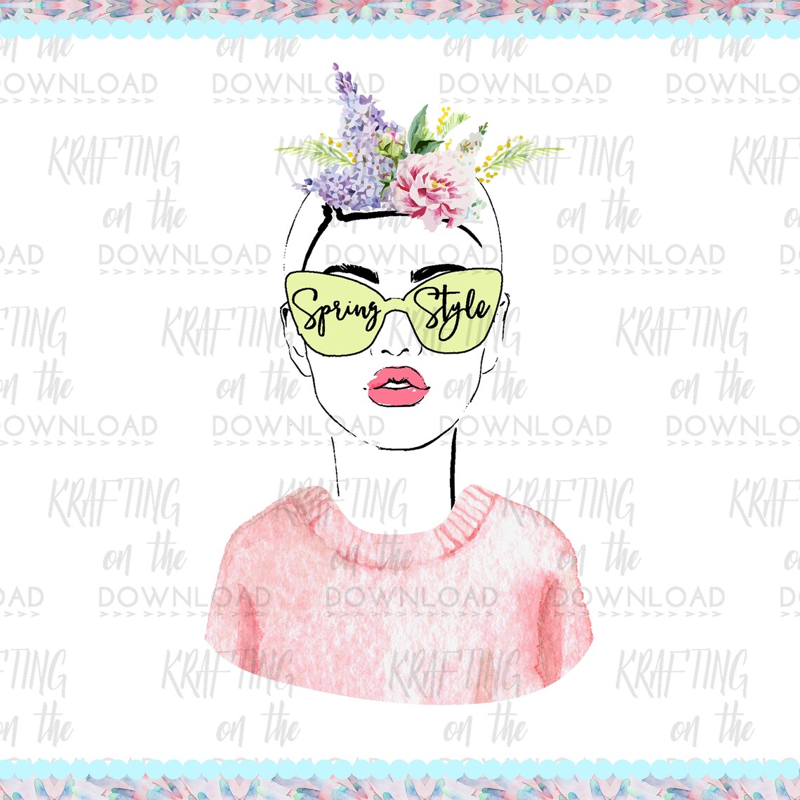 Watercolor Spring Fashion Clipart Png File Spring Fashion Clip Art Set ...