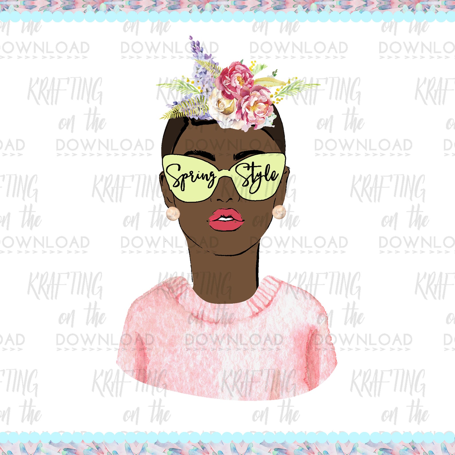 Watercolor Spring Fashion Clipart Png File Spring Fashion Clip Art Set ...