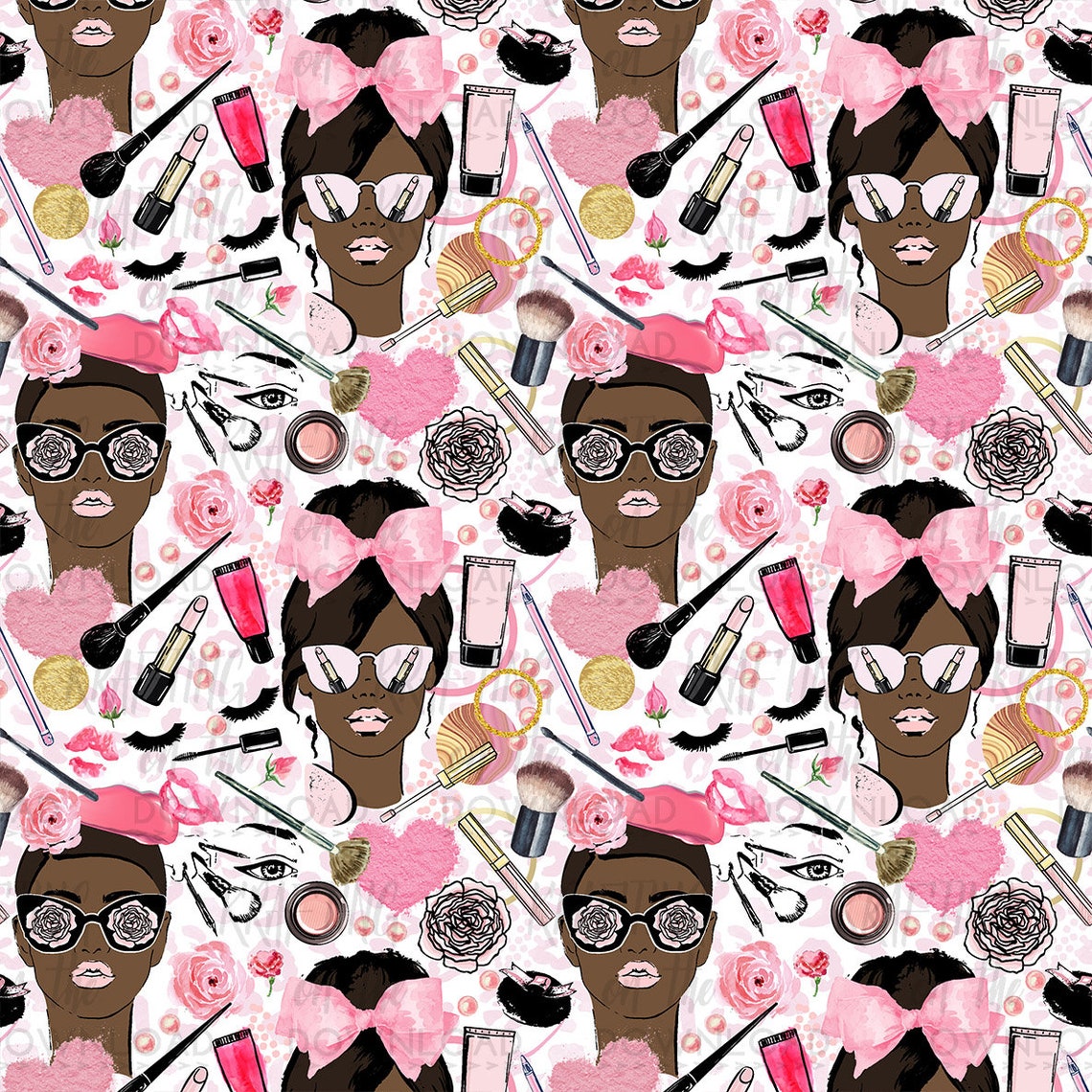 Make up Paper Pack Makeup Paper Watercolor Makeup Digital - Etsy