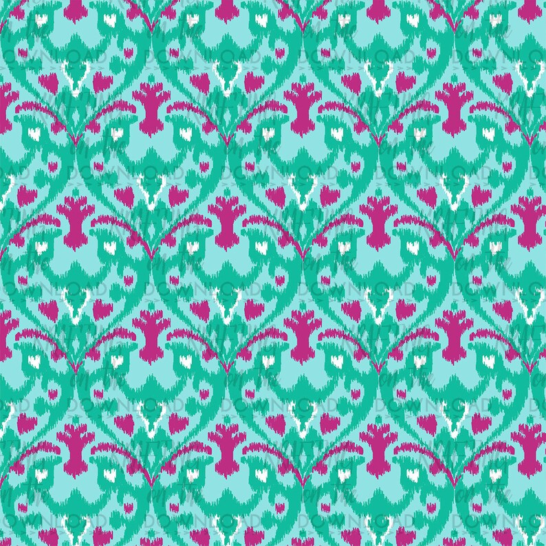 Ikat Digital Paper Purple Teal Instant Download Summer Paper Pack ...