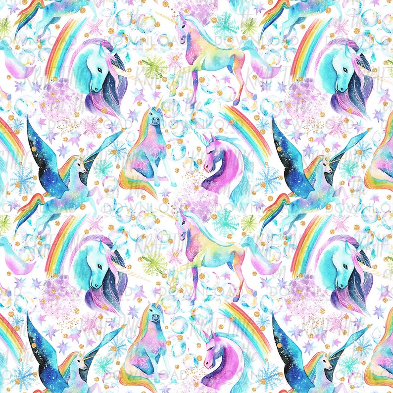 Unicorn Paper Pack Watercolor Unicorn Digital Paper Watercolor Pastel ...