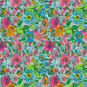 Floral Digital Paper Pack Summer Paper Pack Blue Flower Digital Paper ...