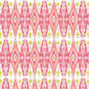 Coral and Lime Green Ikat Digital Paper Pack Ikat Design Coral, Lime ...