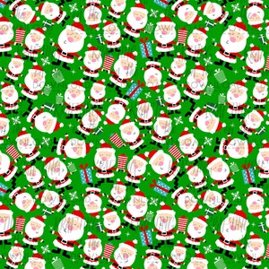 Santa Digital Paper Pack Santa Hat Holiday Paper Red Green Santa ...
