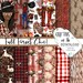 Lumberjack Paper Pack Watercolor Buffalo Plaid Fall Watercolor Digital ...