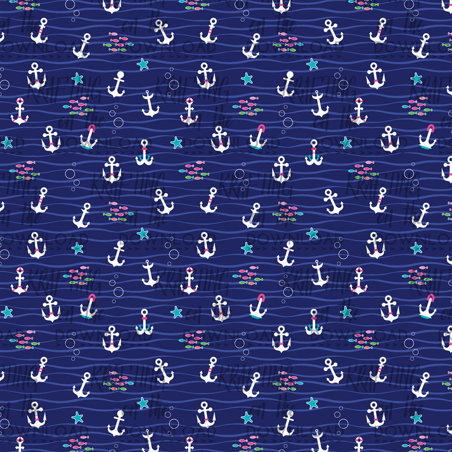 Pink and Navy Nautical Digital Paper Preppy Digital Papers - Etsy