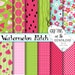 Watermelon Digital Paper Pack Summer Picnic Watermelon Patch | Etsy
