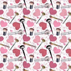 Make up Paper Pack Makeup Paper Watercolor Makeup Digital Paper Pack ...