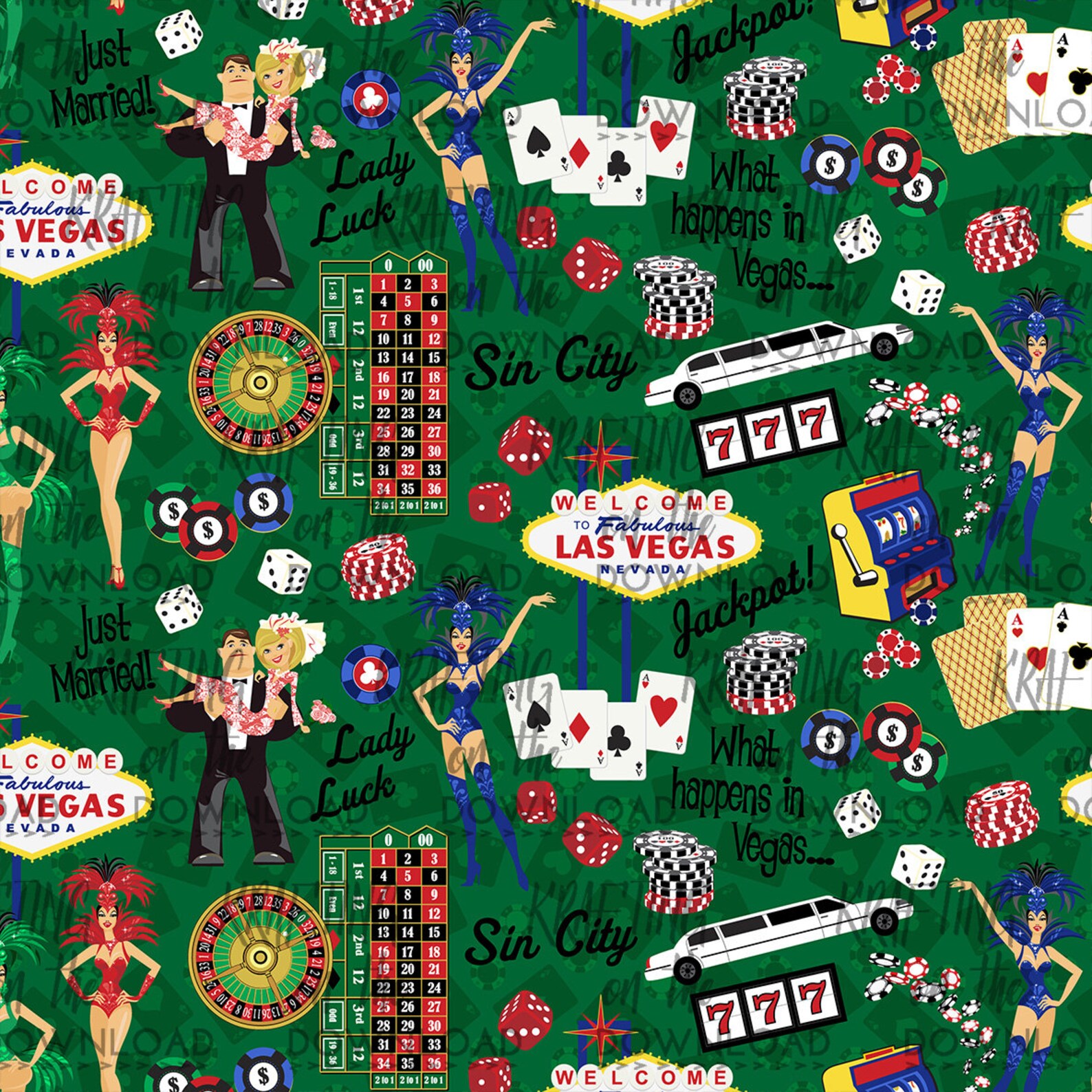 Vegas Digital Paper Casino Digital Paper Las Vegas Paper Pack Casino ...