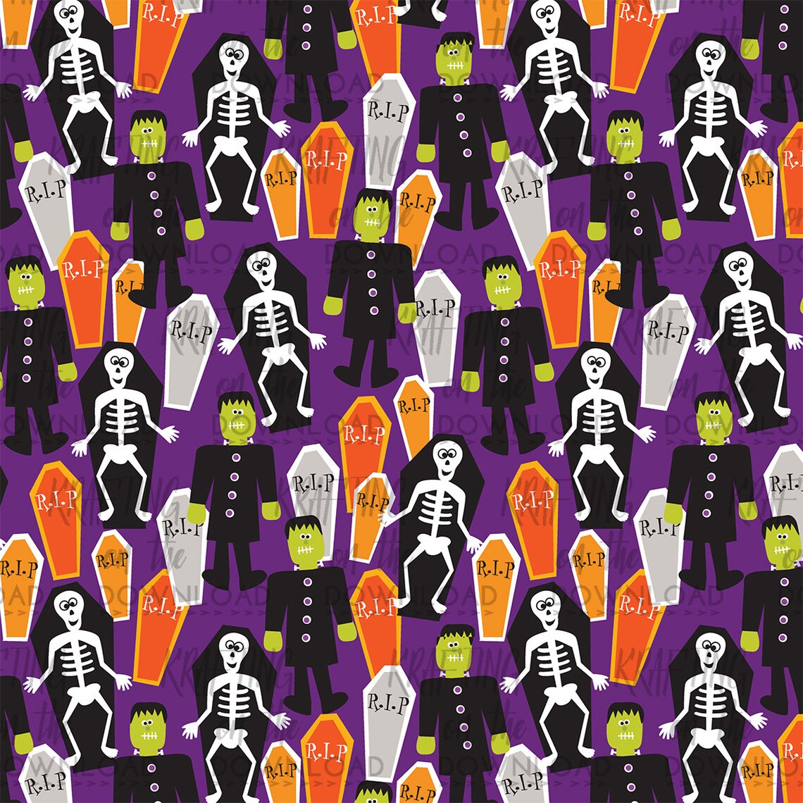 Halloween Paper Pack Halloween Digital Paper Monster Paper - Etsy