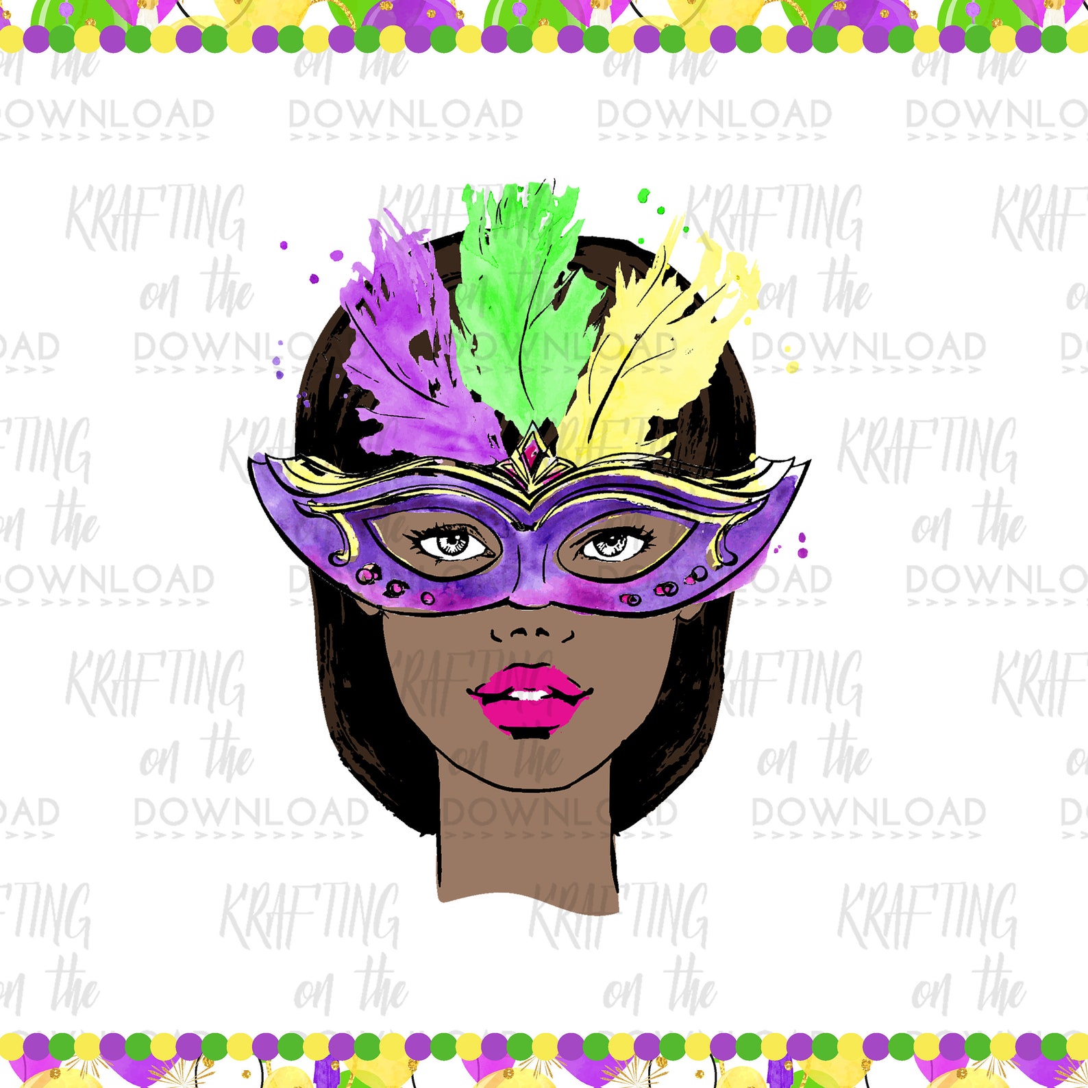 Mardi Gras Clipart Png File Watercolor Mardi Gras Clip Art Set ...