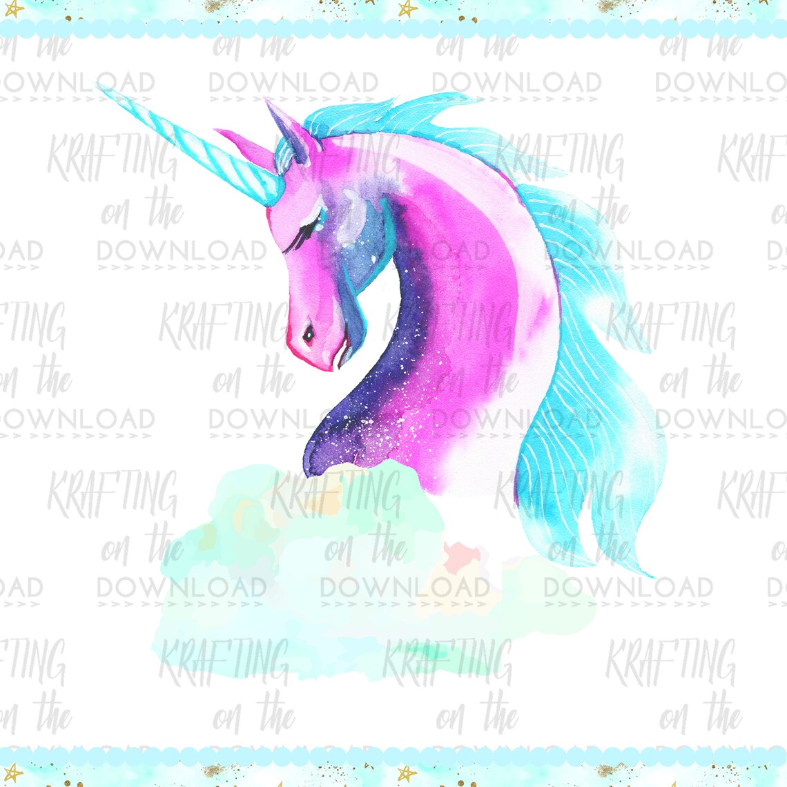 Unicorn Clipart Watercolor Unicorn Clip Art Pastel Unicorn Printable ...