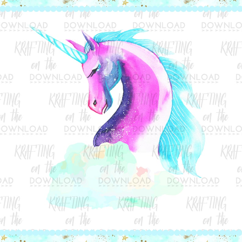 Unicorn Clipart Watercolor Unicorn Clip Art Pastel Unicorn - Etsy