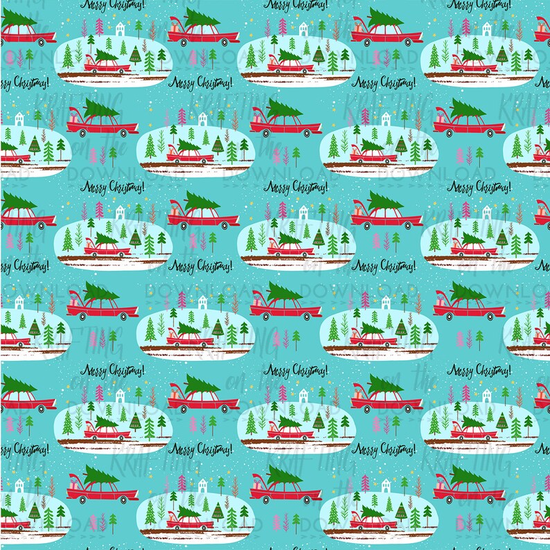 Retro Christmas Paper Pack Mid Century Christmas Modern | Etsy