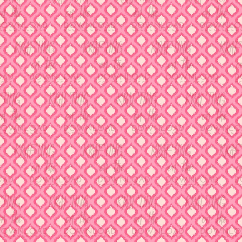 Pink Lemonade Digital Paper Pack Ikat Digital Paper Pack Blush | Etsy