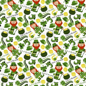 St Patricks Day Digital Paper St Patrick Scrapbooking Papers Shamrock ...