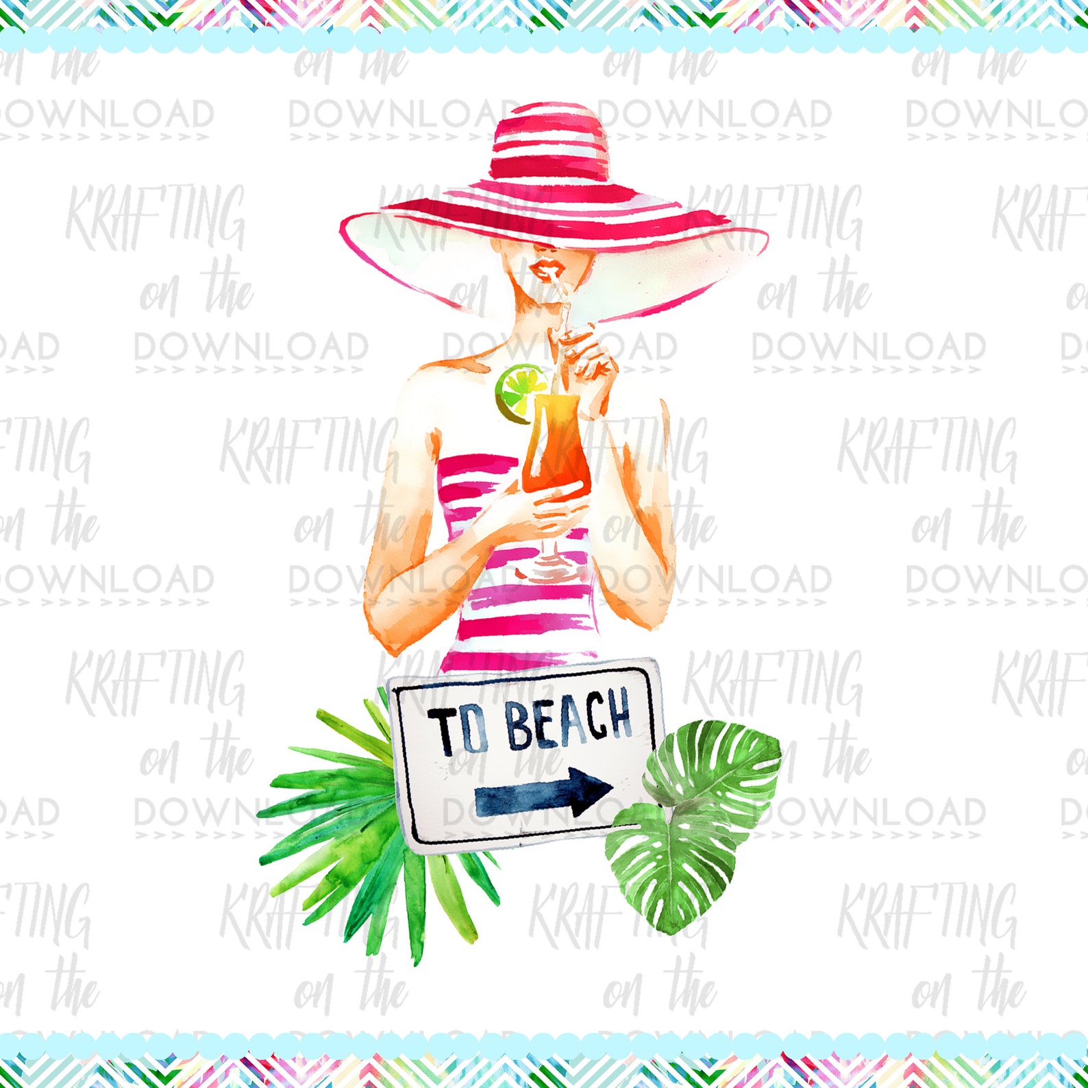 Watercolor Beach Girl Clipart Png File Watercolor Beach Girl Clip Art ...