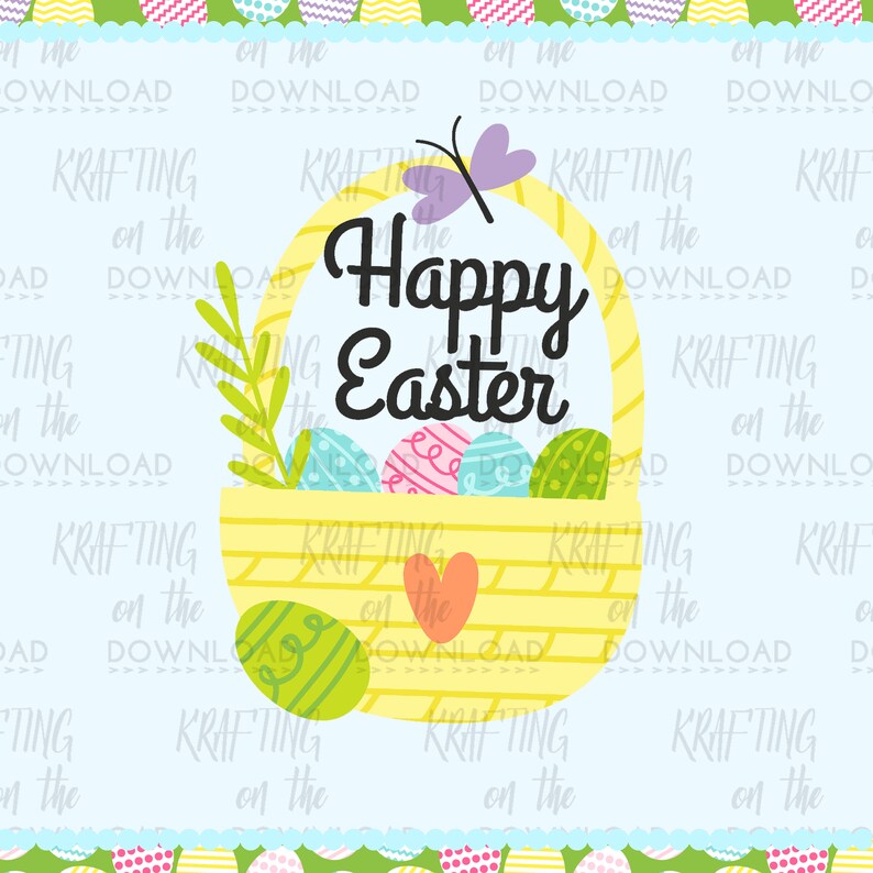 Happy Easter Clip Art Set Bright Easter Bunny Clipart Set Cute | Etsy