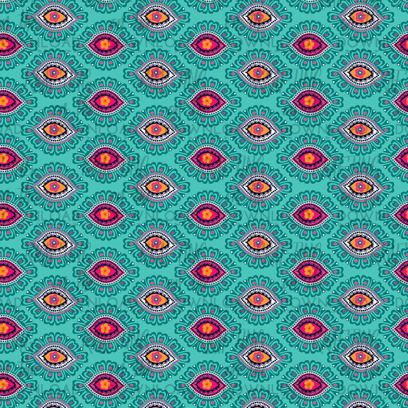 Pink and Navy Elephant Digital Paper Pack Paisley Boho Floral Boho Chic ...