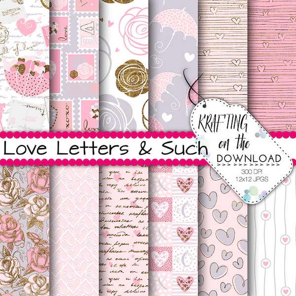 Roses Digital Paper - Etsy