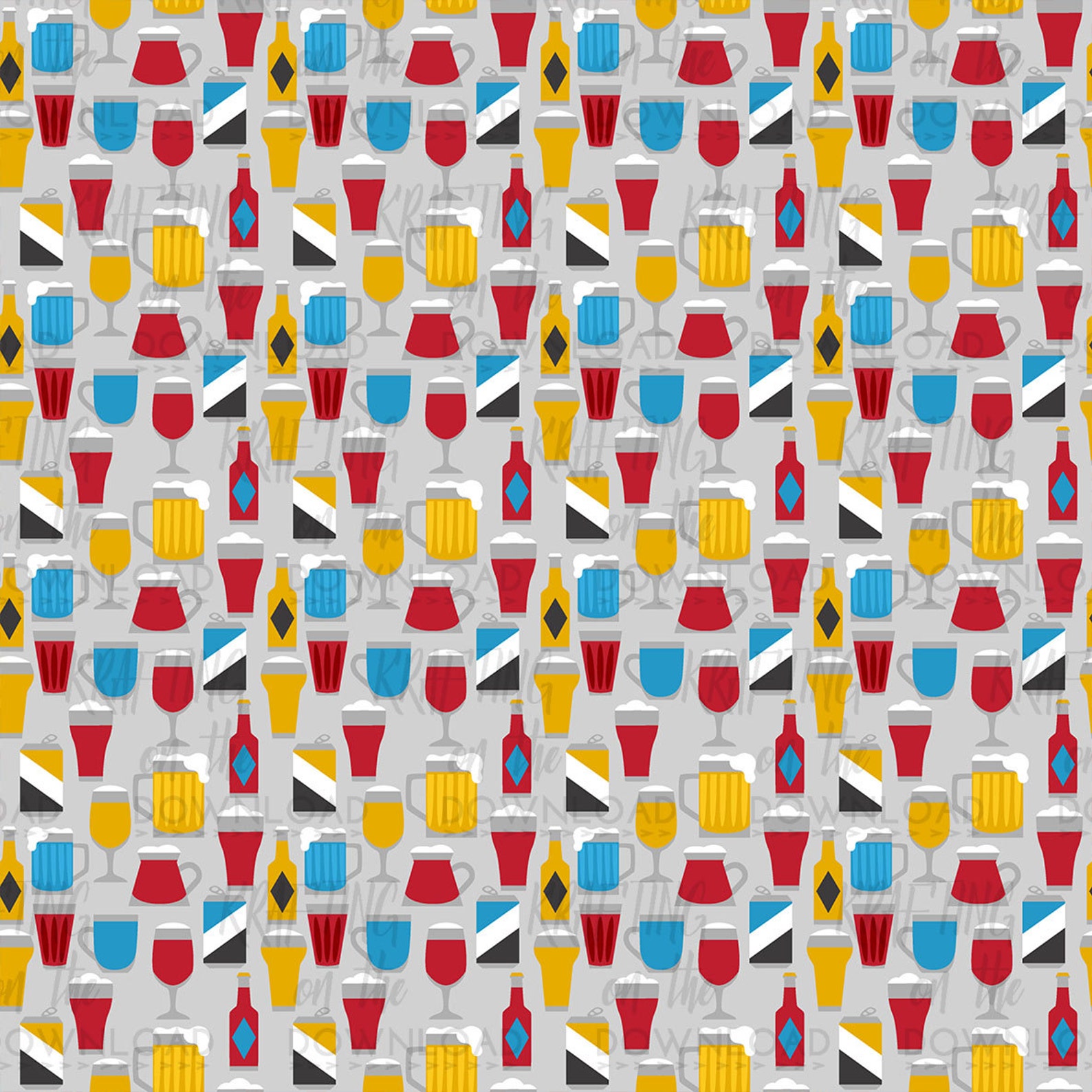 Beer Digital Paper Home Brew Beer Paper Pack BEER Pattern Beer - Etsy
