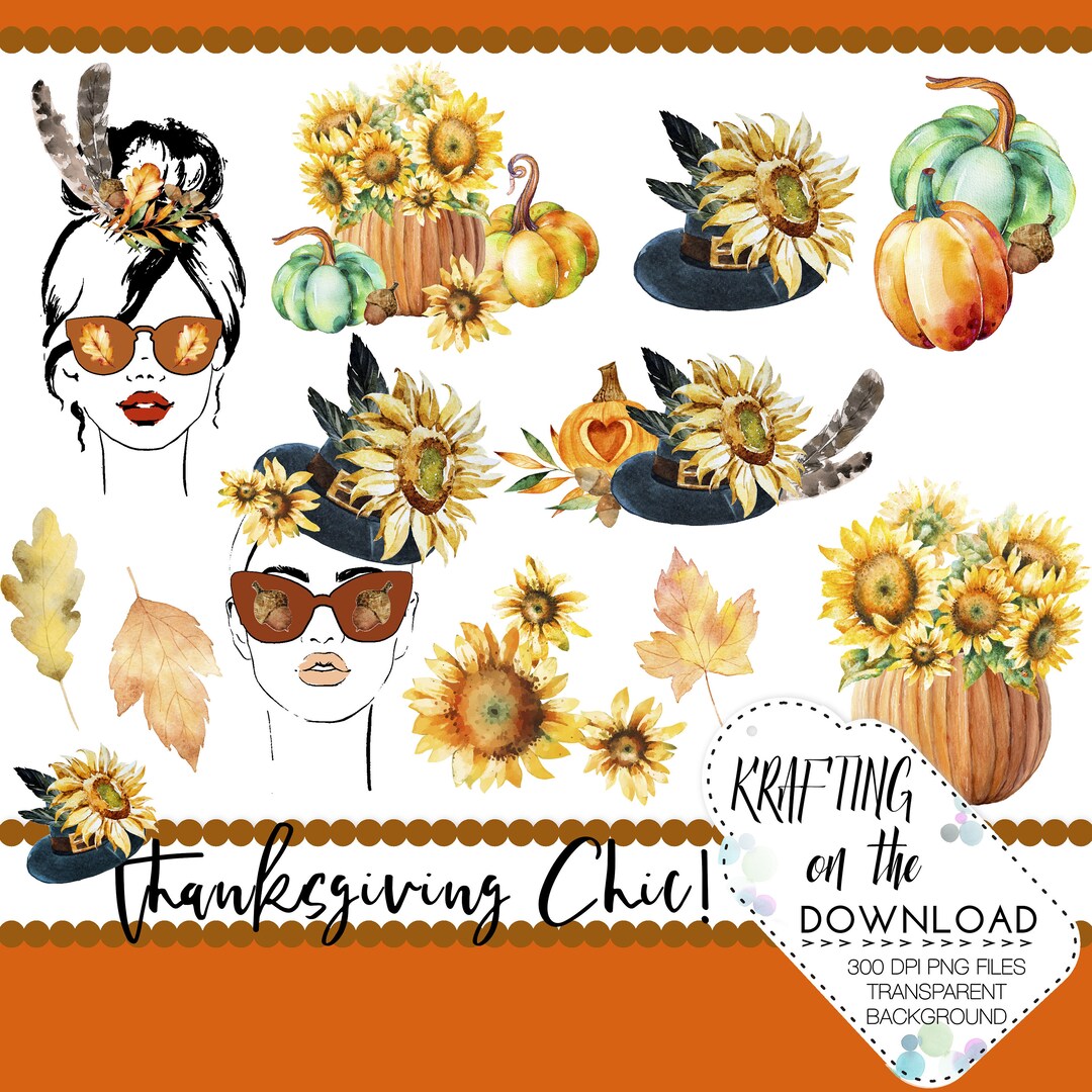 Thanksgiving Watercolor Clipart Png File Watercolor Thanksgiving Clip ...