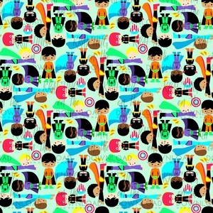 Superhero Bright Paper Pack Superhero Digital Paper Superheroes Paper ...