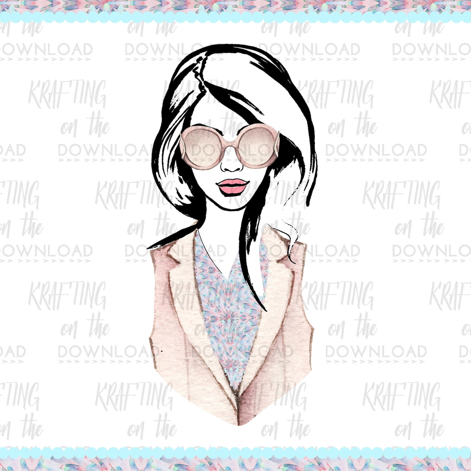 Watercolor Spring Fashion Clipart Png File Spring Fashion Clip Art Set ...