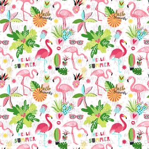 Flamingo Paper Pack Tropical Paper Pack Summer Paper Pack Flamingo ...