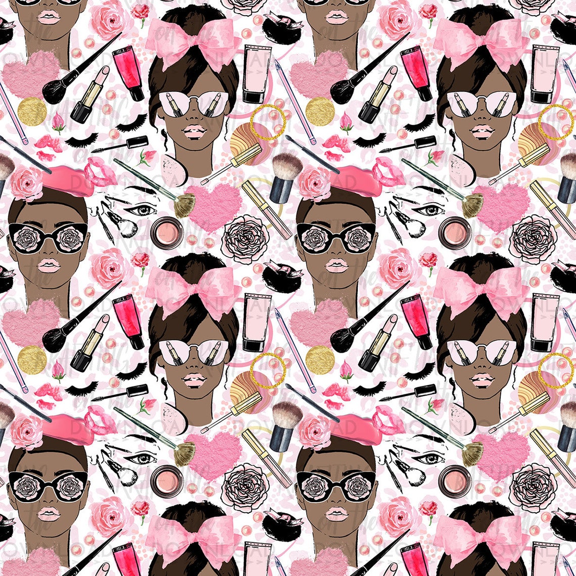 Make up Paper Pack Makeup Paper Watercolor Makeup Digital - Etsy