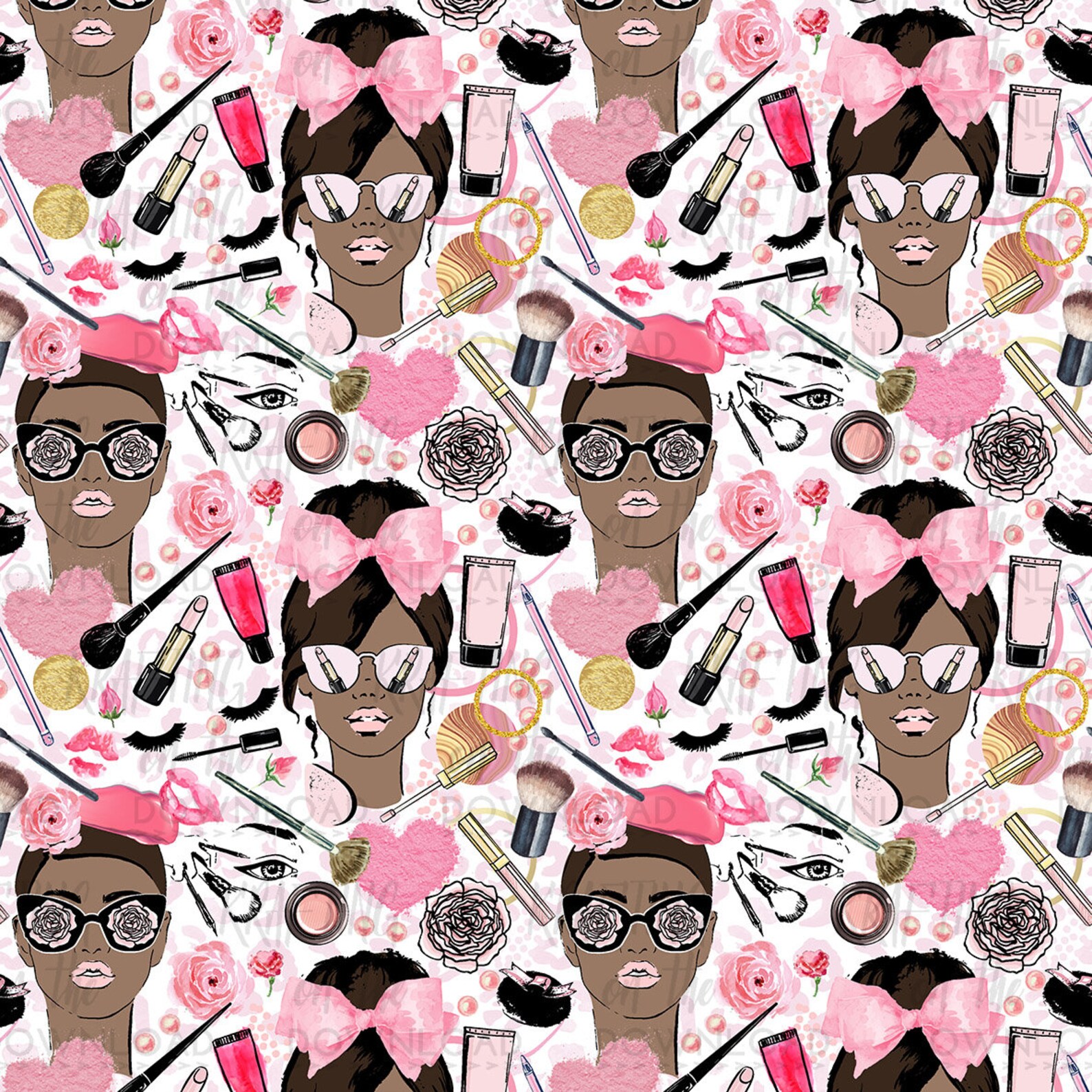 Make up Paper Pack Makeup Paper Watercolor Makeup Digital - Etsy