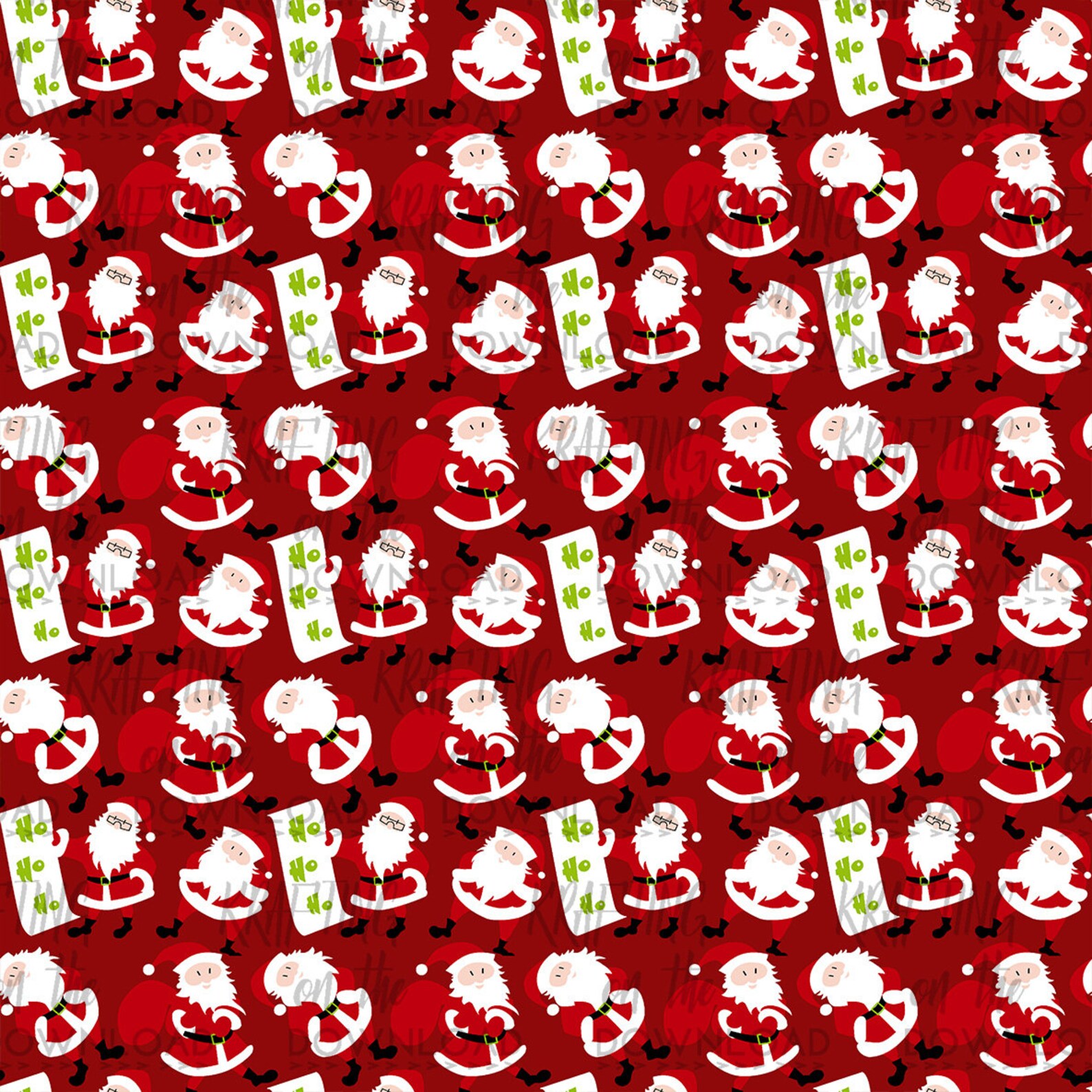 Santa Digital Paper Pack Naughty or Nice Santa Scrapbooking | Etsy