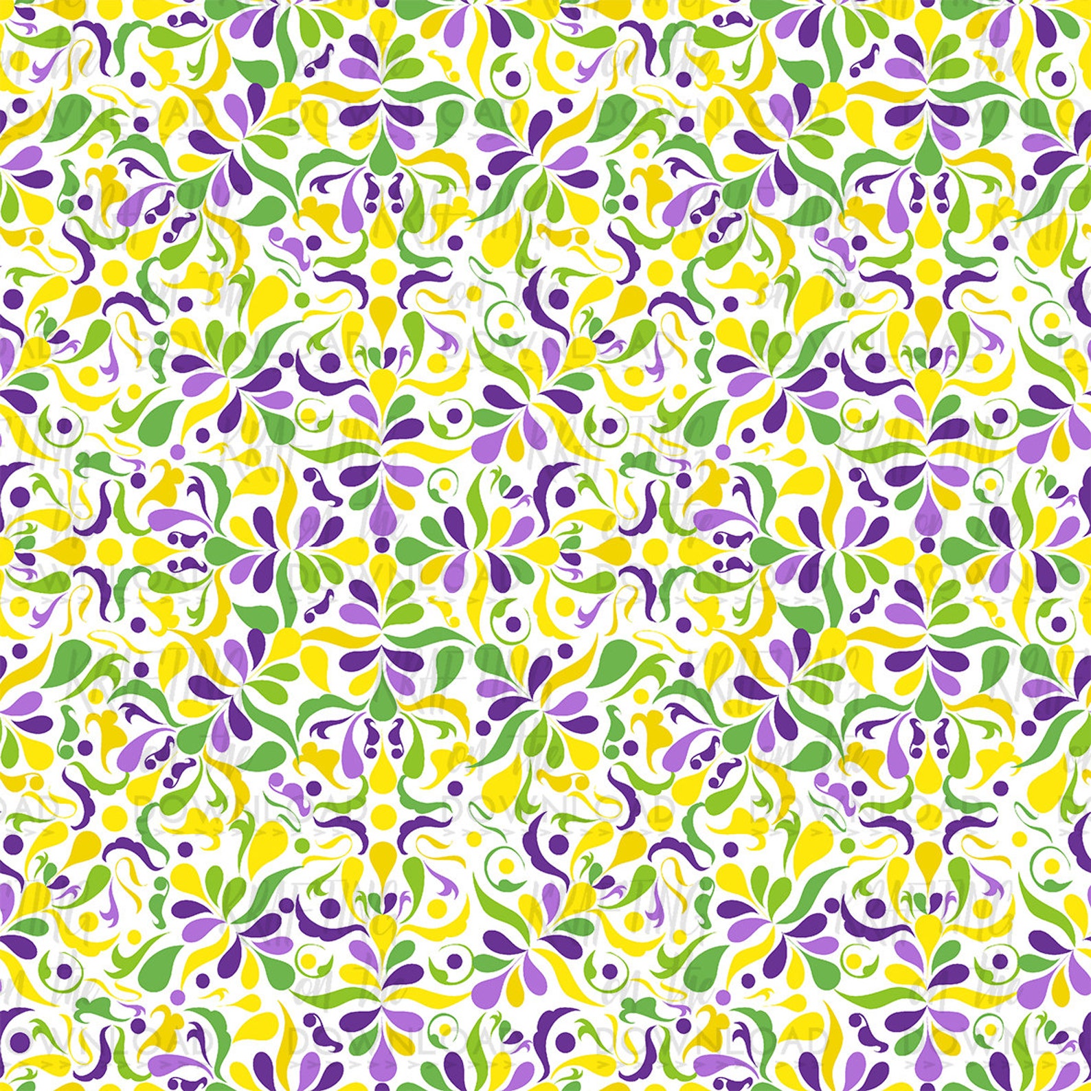 Mardi Gras Digital Paper Mardi Gras Papers Purple Green | Etsy