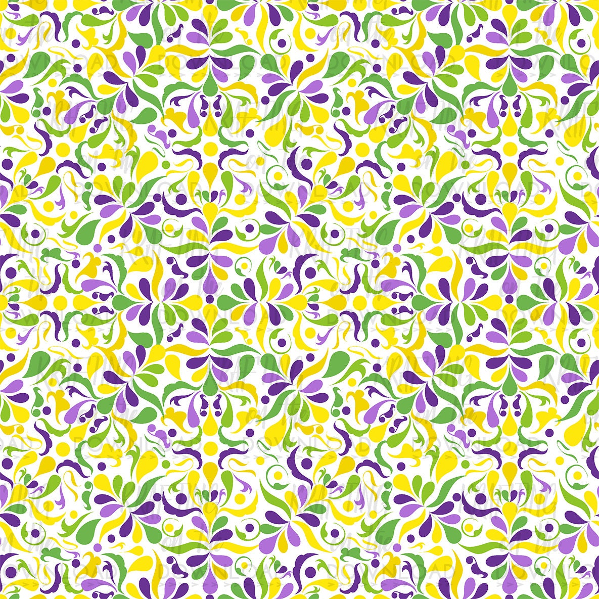 Mardi Gras Digital Paper, Mardi Gras Papers, Purple Green Yellow Gold ...