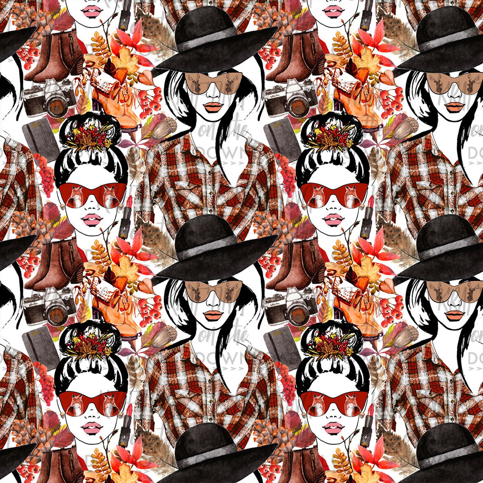 Lumberjack Paper Pack Watercolor Buffalo Plaid Fall Watercolor - Etsy