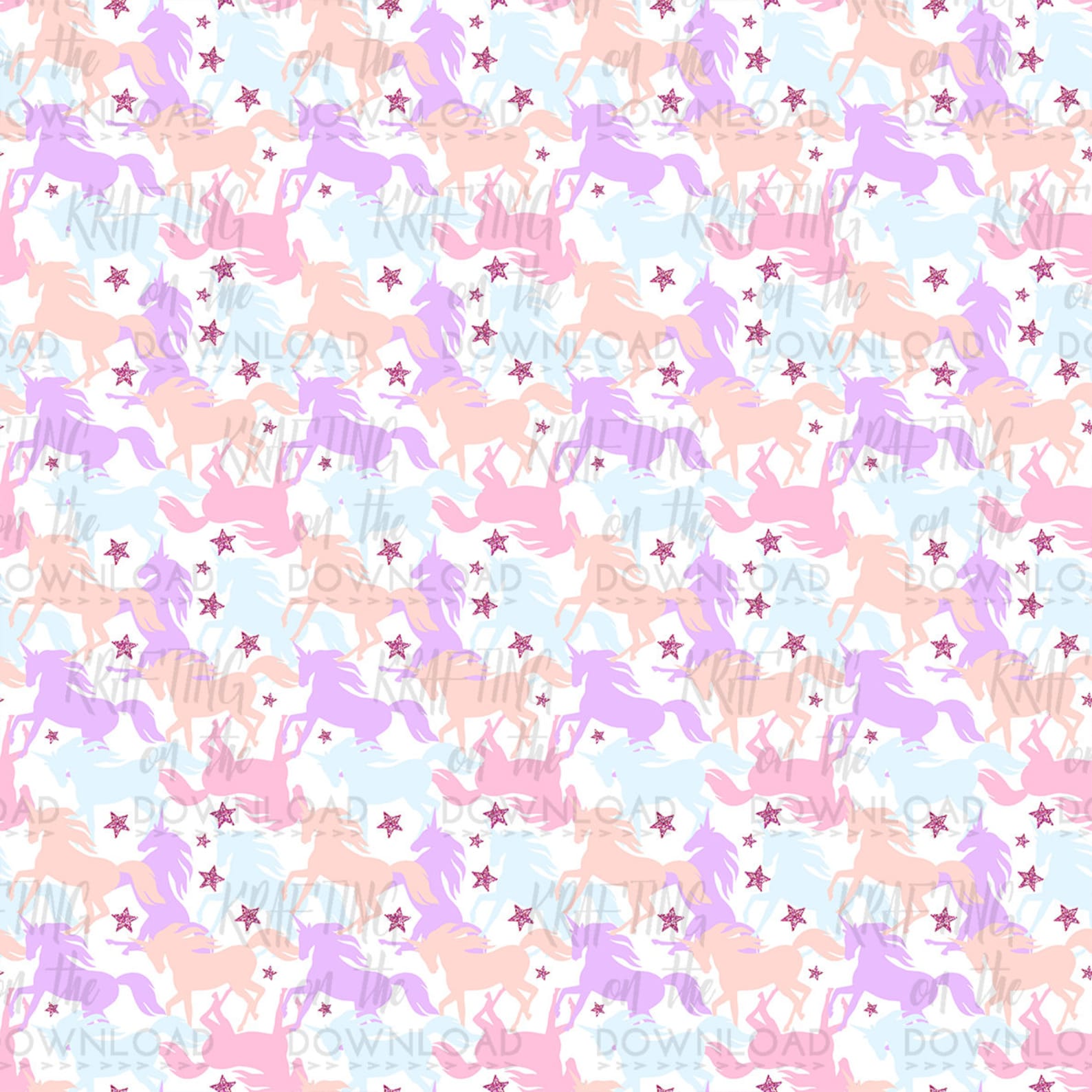 Unicorn Paper Pack Pink Glitter Unicorn Digital Paper Princess - Etsy