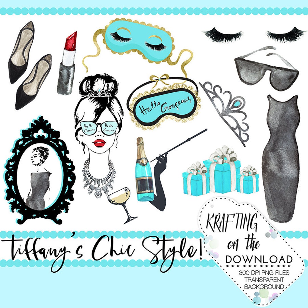 Watercolor Breakfast at Tiffany Png Clipart Watercolor Tiffany's Clip ...
