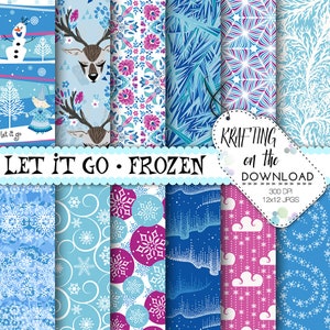 Frozen Inspired Paper Pack Frozen Digital Paper Frozen Background ...