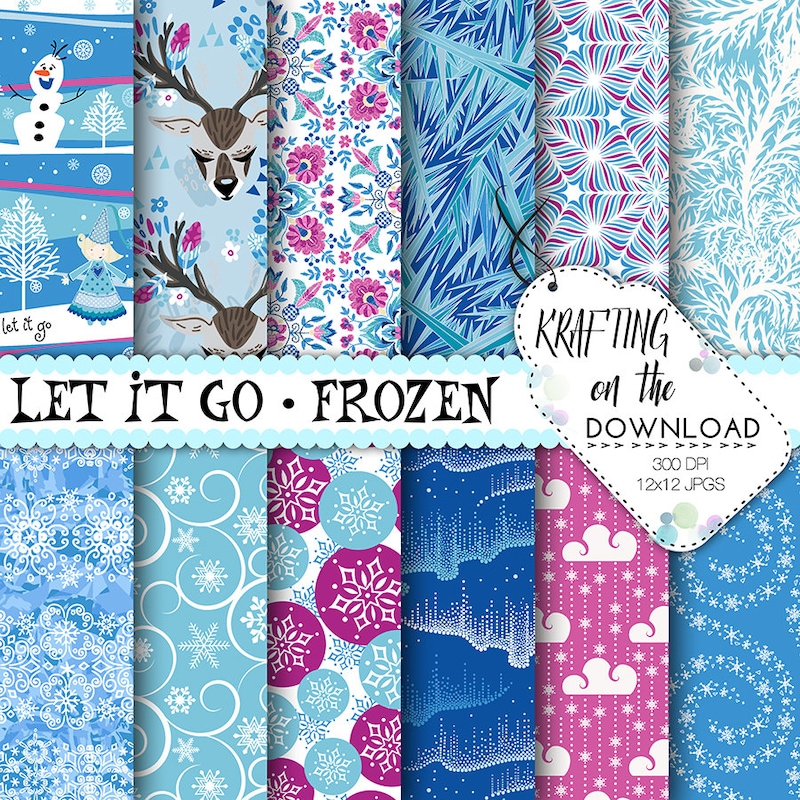 Frozen Background - Etsy