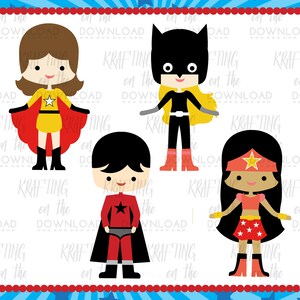 Superhero Clip Art Set Superhero Clipart Superheroes Png Clipart ...